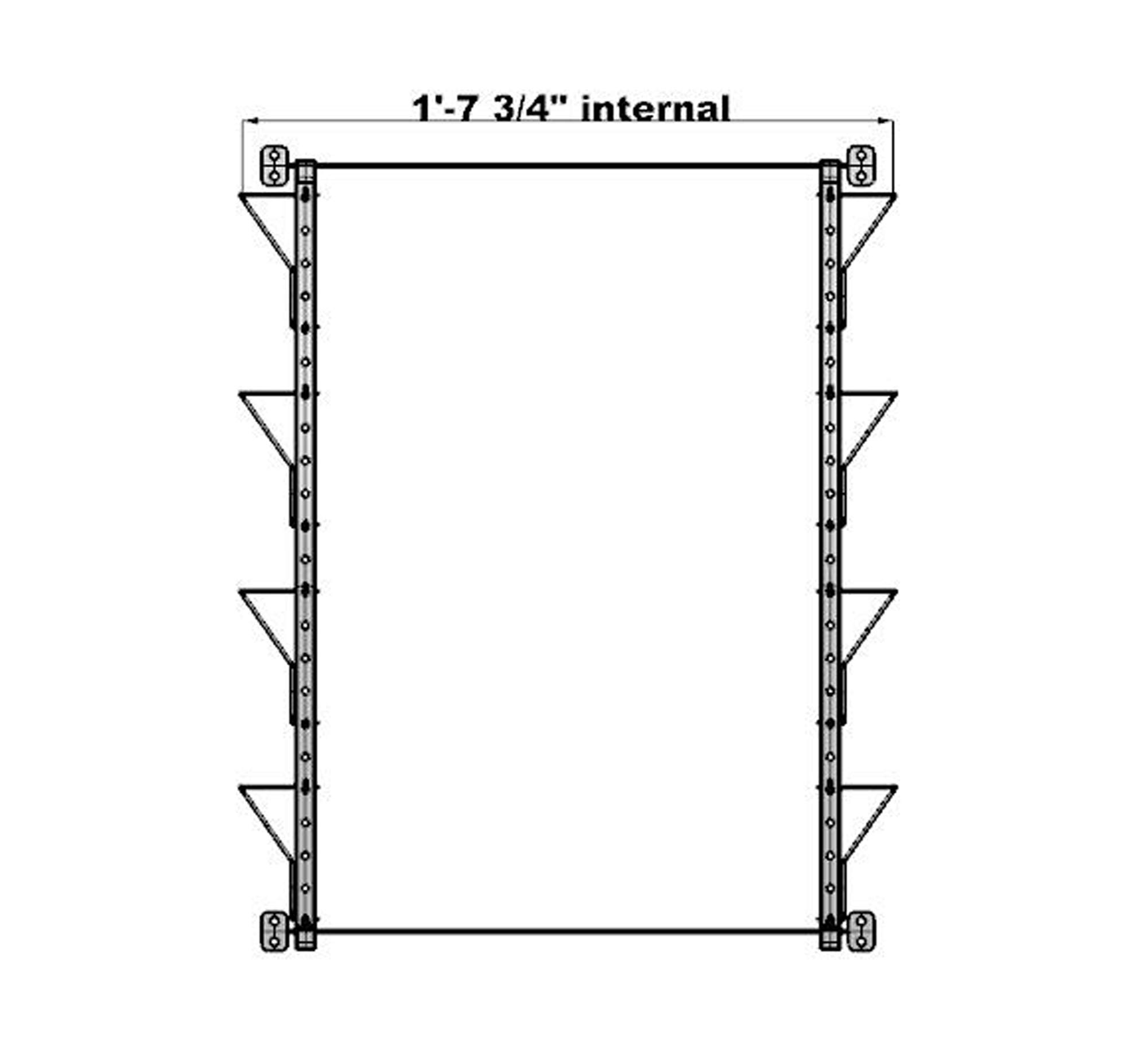 FixtureDisplays® Up to 19.75" Wide 4-Pocket Adjustable Display Rack, Wall Mounted Greeting Post Card Christmas Holiday Card Holders 11608-BLACK-SINGLE-NF