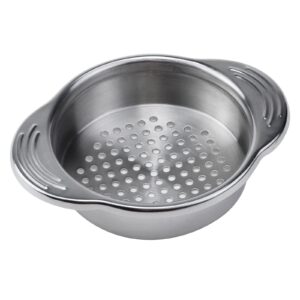 antrader 4.5- inch stainless steel strainer, kitchen colander for straining, draining & rinsing