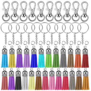 selizo 100pcs key chain rings bulk with tassel for tassel keychain