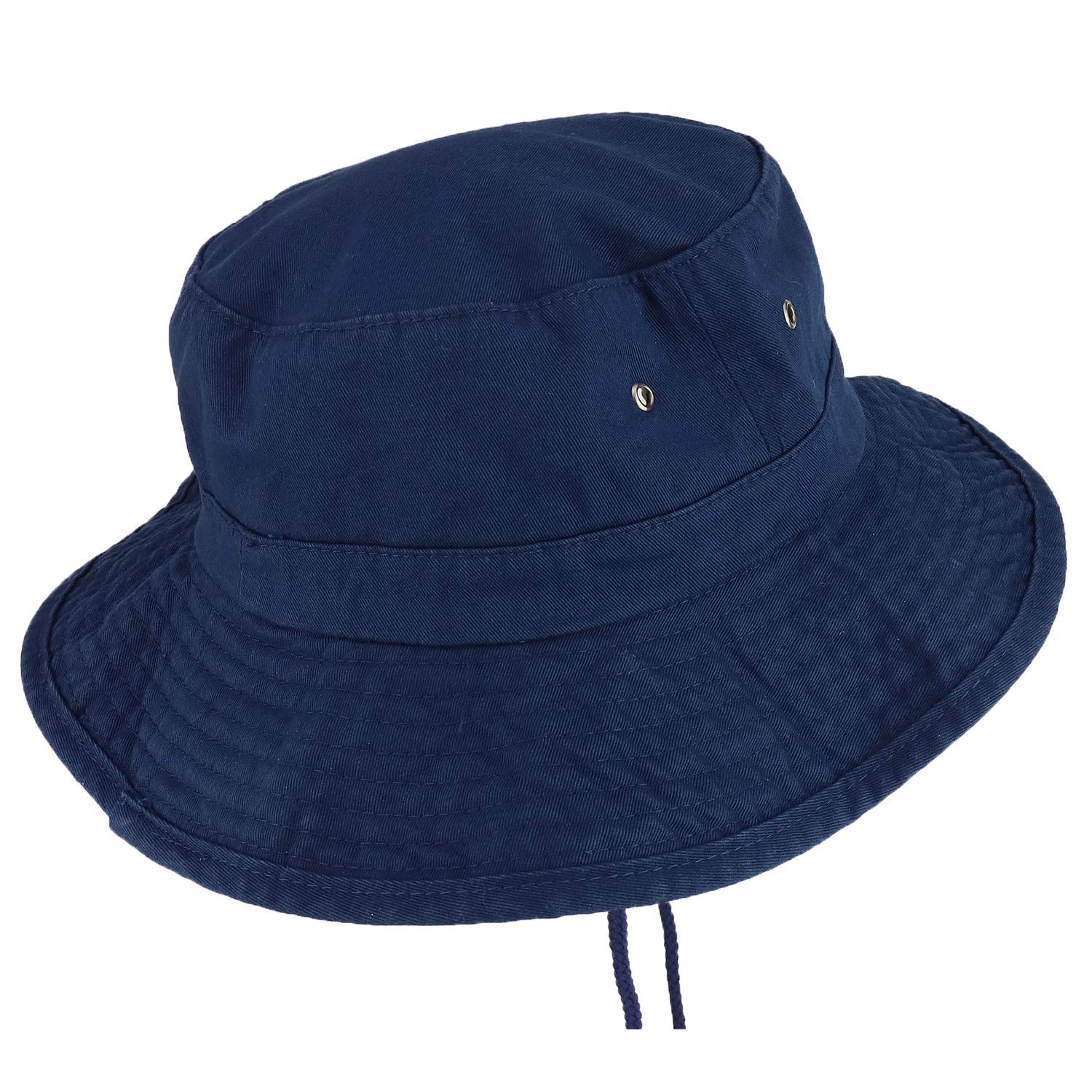 Trendy Apparel Shop XXL Oversize Large Brim 100% Cotton Outdoor Boonie Hat - Navy - 3XL