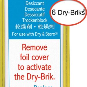 Dry-Brik II Desiccant Blocks - 6 Blocks (2 Packs of 3 Blocks)| Replacement Moisture Absorbing Block for the Global II and Zephyr by Dry & Store | Hearing Device Dehumidifiers (Limited Edition)