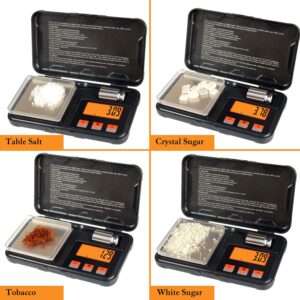 Digital Scale, Lan Sheng 200g x 0.01g Gram Scale with Pocket Size, 50g Calibration Weight,6 Units Conversion, LCD Back-Lit Display, Use for Jewelry/Gold/Food/Powder/Spice(Battery Included)