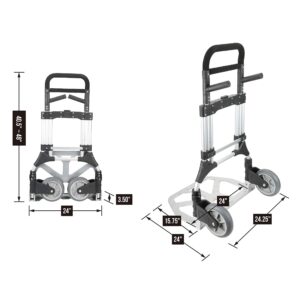 Pack-N-Roll 87-306-917 Portable Hand Truck, One Size, Silver