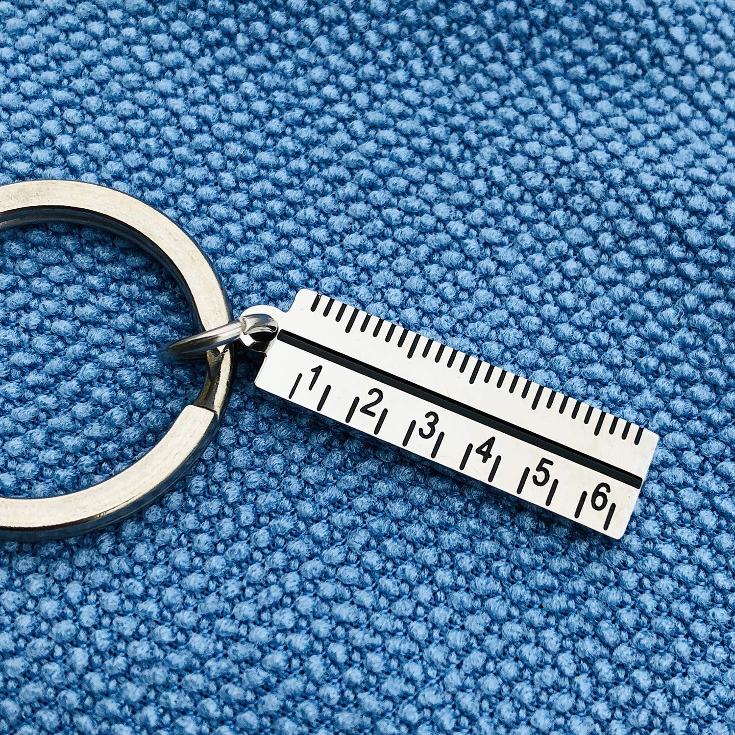 XGAKWD Teacher Appreciation Gift Keychain - Thanks for Making a Difference in My Life Teacher Key Chain for Women Men, Birthday Graduation Christmas Gifts for Teachers (Ruler)