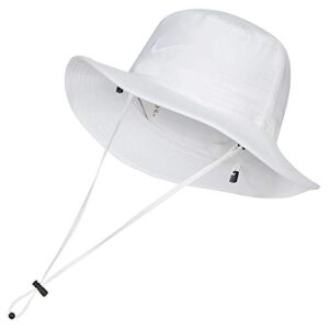 nike golf dri-fit uv sun bucket hat (white/white, m/l)