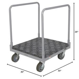 Strongway 4-Wheel Cart with Carpeted Deck- 1600-Lb. Capacity