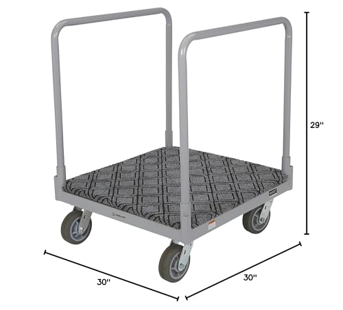 Strongway 4-Wheel Cart with Carpeted Deck- 1600-Lb. Capacity