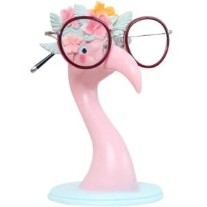 wawice fun eyeglass holder display stands - home office decorative glasses accessories (pink flamingo)