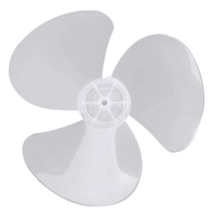 chictry 12 inch fan blade 3 leaves plastic fan blade replacement for household standing pedestal fan table fanner general accessories white one size