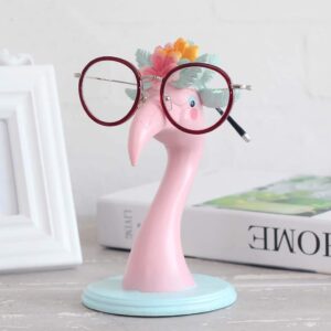 WAWICE Fun Eyeglass Holder Display Stands - Home Office Decorative Glasses Accessories (Pink Flamingo)