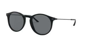 giorgio armani man sunglasses black frame, grey lenses, 51mm