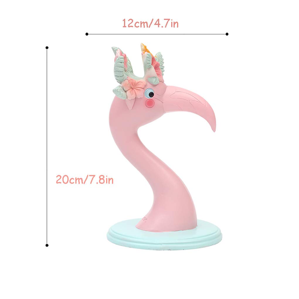 WAWICE Fun Eyeglass Holder Display Stands - Home Office Decorative Glasses Accessories (Pink Flamingo)