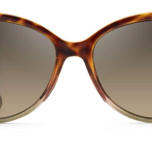 Maui Jim Women's 'Olu'Olu Polarized Cat Eye Sunglasses, Tortoise with Tan/HCL® Bronze, Medium