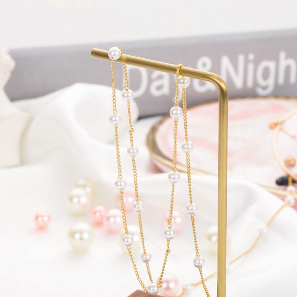 BLOOMMAY Pearl Eyeglass Chains for Women 18K Gold Plated Sunglasses Eyewear Elegant Strap Holder Women's Eyeglass Chains