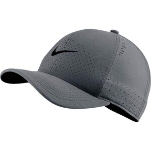 nike [s/m classic99 perforated adult training hat/cap, grey