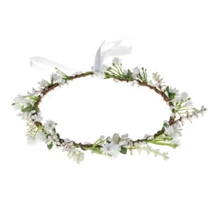 vividsun flower crown floral headband baby breath crown flower girl headpiece