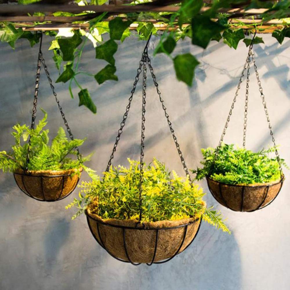 Benvo 24 inch Long Hanging Chains for Plants Flower Pot Basket Chains 3 Point Replacement Chain Hangers for Lanterns, Bird Feeders, Planters and Other Ornaments (Pack of 3)