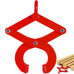 bestequip 2t pallet puller steel single scissor red pallet puller clamp 4409 lbs capacity pallet grabber 6.3 inch jaw opening x 0.5 inch jaw height arbitrarily changed to adjust the use