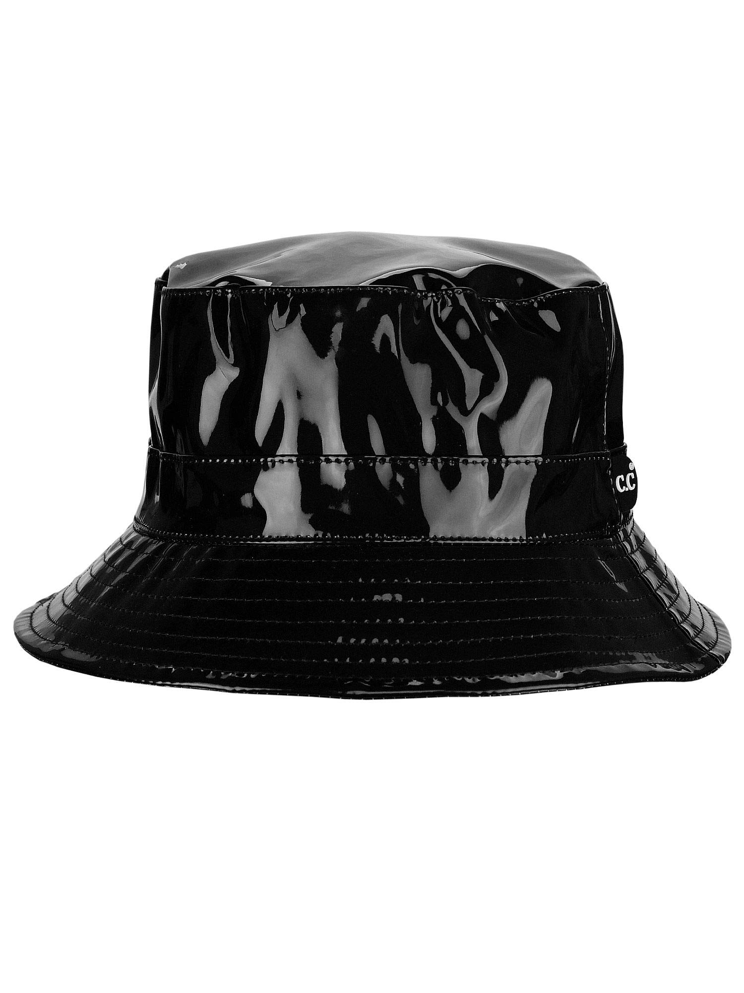 C.C Women's All Season Foldable Waterproof Rain Bucket Hat, Black