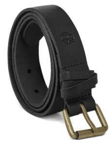 timberland womens casual leather belt for jeans, black (criss cross), medium (33-39)