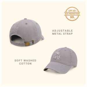 CHOK.LIDS Be Kind Trendy Womens Baseball Cap Unisex Fashion Cotton Polo Style Fun Inspirational Saying Seasonal Headwear (Light Grey)