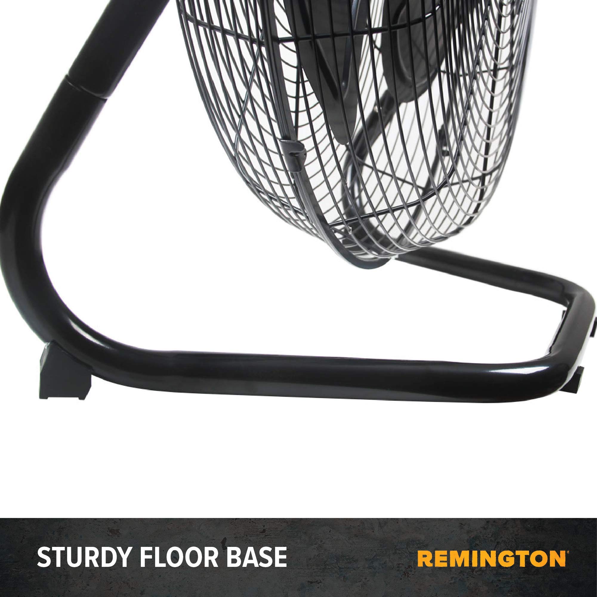 Remington 20" Industrial High Velocity Floor Fan with 3 Speed Settings and Pivoting Head. Use for Shop, Garage or Warehouse. All Metal Construction (20REM-F)