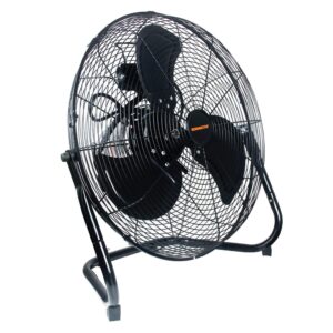 remington 20" industrial high velocity floor fan with 3 speed settings and pivoting head. use for shop, garage or warehouse. all metal construction (20rem-f)