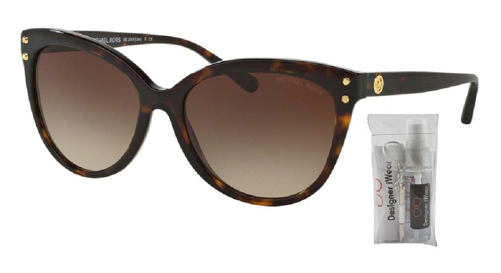 Michael Kors MK2045 JAN Cateye 300613 55M Dark Tortoise Acetate/Brown Gradient Sunglasses For Women+ BUNDLE With Designer iWear Eyewear Kit