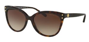 michael kors mk2045 jan cateye 300613 55m dark tortoise acetate/brown gradient sunglasses for women+ bundle with designer iwear eyewear kit