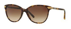 burberry be4216 300213 57m dark havana/brown gradient cateye sunglasses for women+ bundle with designer iwear eyewear kit