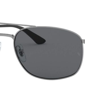 Ray-Ban RB3654 Square Sunglasses, Gunmetal/Dark Grey, 60 mm