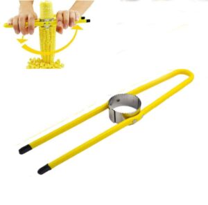 corn slicer peeler thresher stainless steel corn on the cobb holders corn shucker kitchen cooking tools，easy to operate and clean, reusable and durable