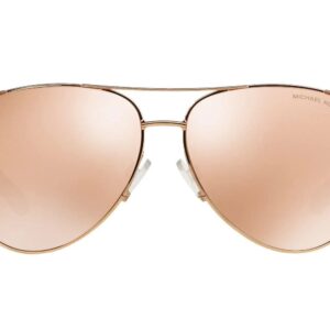 Michael Kors MK5004 CHELSEA Aviator 1017R1 59M Sunglasses For Women + BUNDLE With Designer iWear Eyewear Kit (Rose Gold/Taupe/Rose Gold Flash)