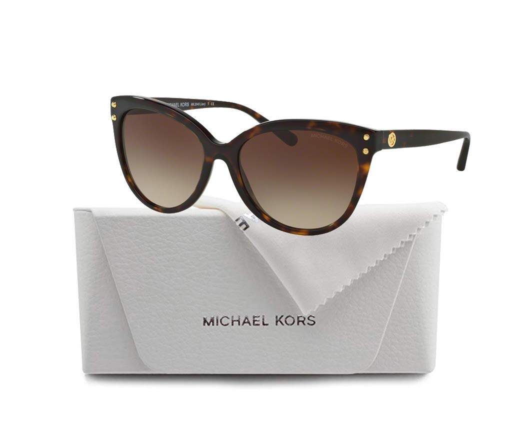 Michael Kors MK2045 JAN Cateye 300613 55M Dark Tortoise Acetate/Brown Gradient Sunglasses For Women+ BUNDLE With Designer iWear Eyewear Kit