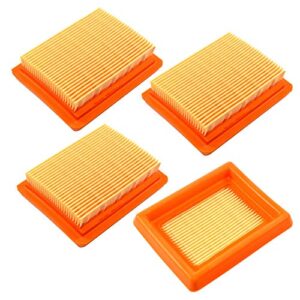 hqrp 4-pack filter replacement for stihl 4134 141 0300/4134-141-0300 compatible with stihl fs120 fs200 fs250 fs300 fs350 fs400 fs450 bt120 bt120c fr350 fr450 ht250 km130 trimmer brushcutter