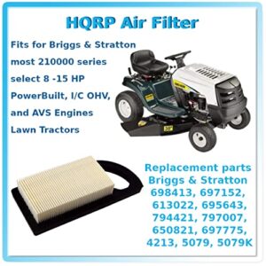 HQRP Filter Cartridge with Pre-Filter compatible with Bolens 13WC762F065, Yard Man 13AC76LF055, Yard Machines 13AC762F000, MTD CC760ES 13AC76LF058 Lawn Tractor