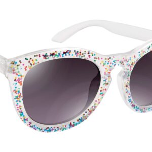 Circus NY by Sam Edelman Women's CC279 Glitter Round Cat Eye Sunglasses with UV400 Protection - Trendy Gifts for Her, 50mm