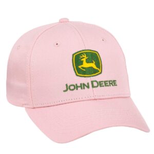 pink low profile structured cap for ladies who drive john deere equipment