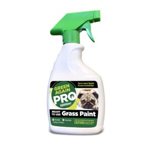 pre-mixed grass and turf paint - all natural pet-friendly lawn colorant turns spots green again with eco-friendly point-and-spray application (16 oz) (warm season grasses)