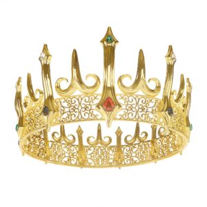 eseres gold king crown for men adult's costume crowns birthday cake topper