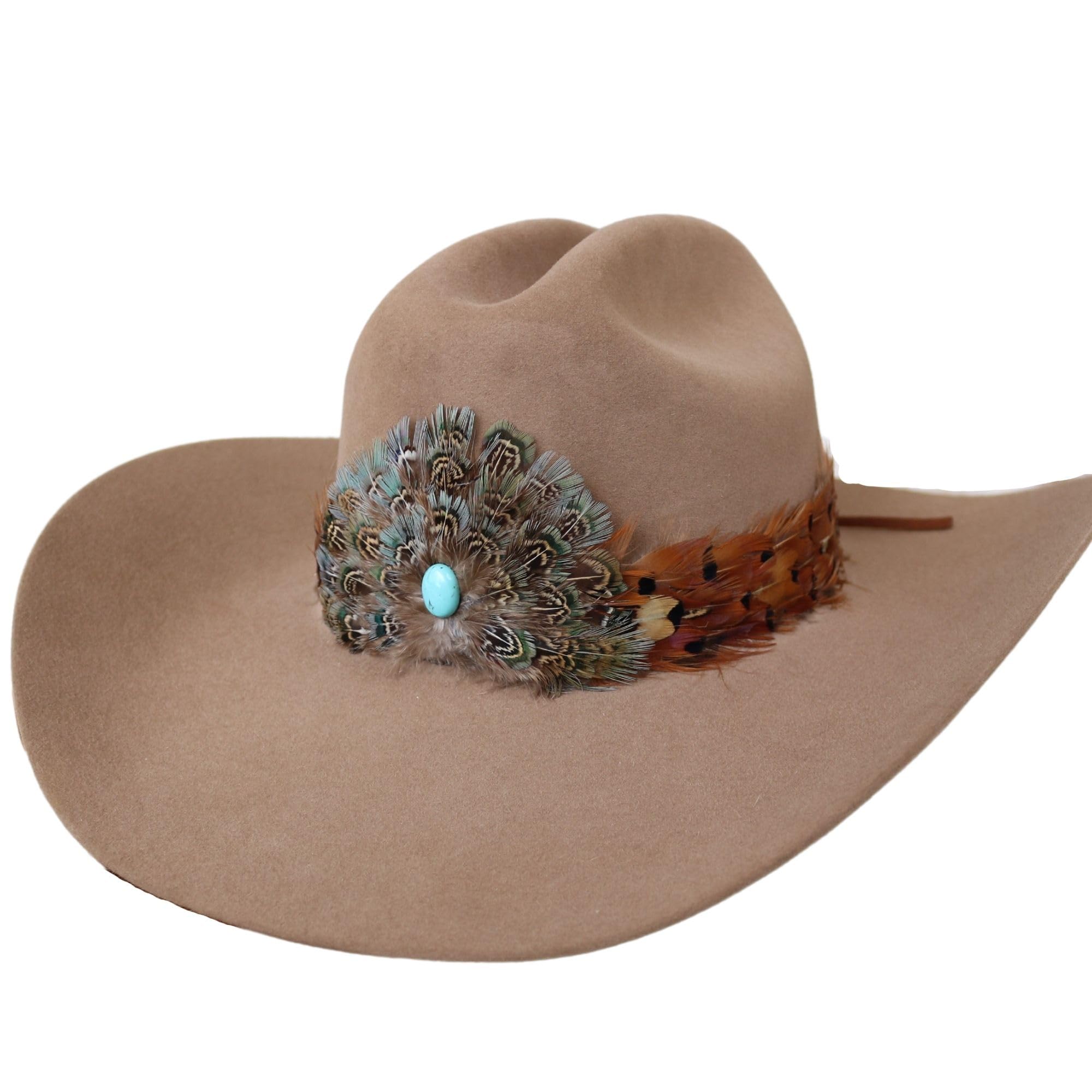 Stellar Western Feather Cowboy Hat Band for Men Women Natural Feather