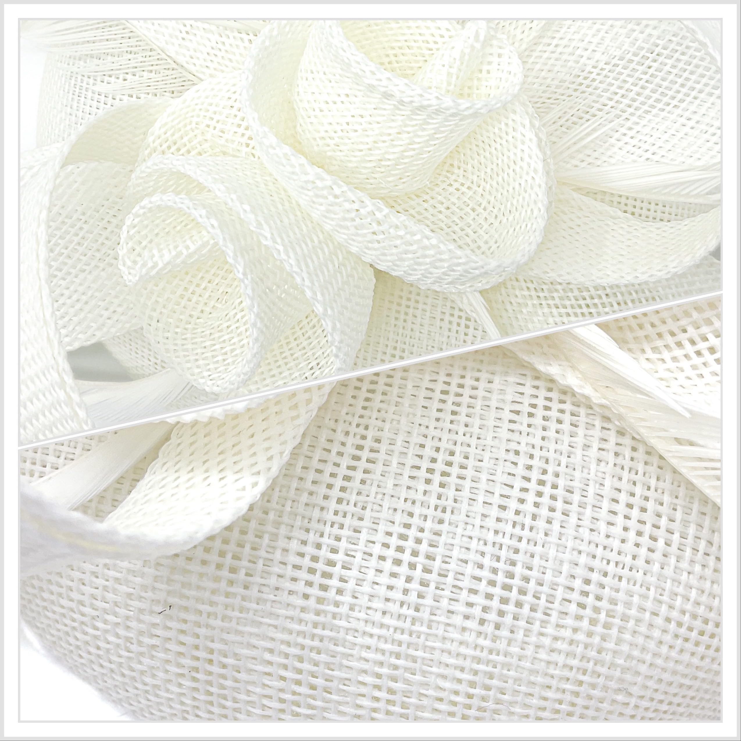 C.Garopl Fascinators Hats Women Vintage Wedding Fashion Headband Clip Church Cocktail Dresses Headwear Tea Party (Cream-02)