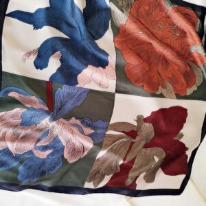 FONYVE Silk Feeling Scarf Medium Square Satin Head Scarf for Women 27.5 × 27.5 inches