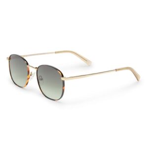 le specs neptune deux bright gold/tortoise/khaki gradient one size