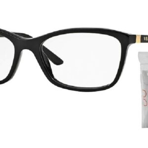 Versace VE3186 GB1 54M Black Cateye Eyeglasses For Women+ BUNDLE With Designer iWear Eyewear Kit