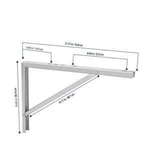 Popmoon Wall Mounting AC Brackets up to 440lb/200kg Split Air Conditioner Bracket 21 5/8"Lx16"H Bracket Air Conditioner Bracket Set Adjustble 9000 Btu to 36000 Btu