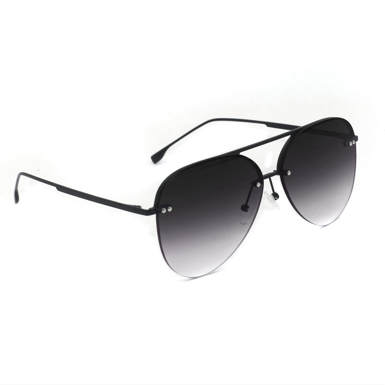 TOPFOXX - Megan 2 - Black Aviator Sunglasses for Women - UV400 Protection - Oversized Classic Pilot Sunglasses