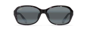 maui jim women's koki beach polarized universal fit fashion sunglasses, black and grey tortoise/neutral grey, medium