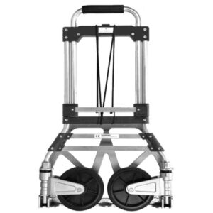 Folding Hand Truck, Hand Truck, Dolly, 2 Wheel-Roate Load Bearing 120 Kg Telescopic Construction Utility Cart Luggage Ideal for Personal, Travel, Moving And Office Use