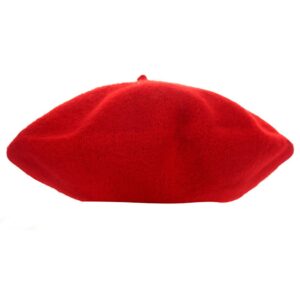 Anteer 6 Pieces Wool Beret Hat French Style Beanie Hats Fashion Ladies Beret Caps for Women Girls Lady (Red-6 Pack)